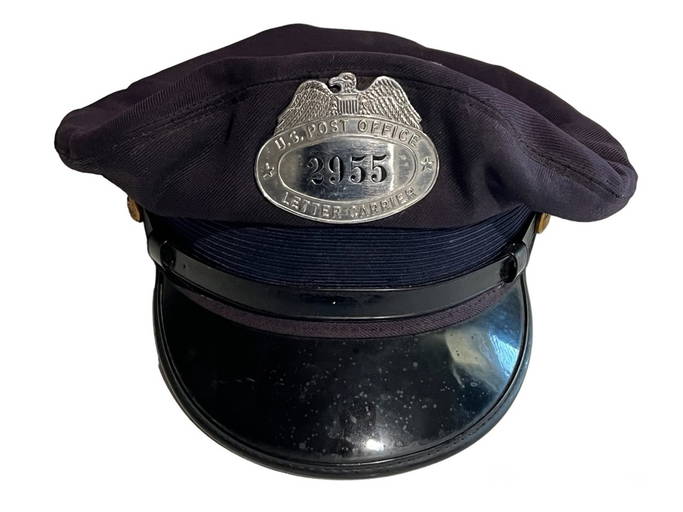 Vintage Union Made Postal Letter Carrier Cap with Badge (#0044) on Oct ...