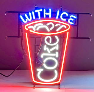Coke With Ice Coca Cola Neon Sign