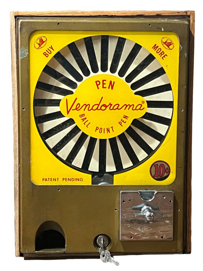 Vendorama 10 Cent Ball Point Pen Vending Machine With Keys Auction