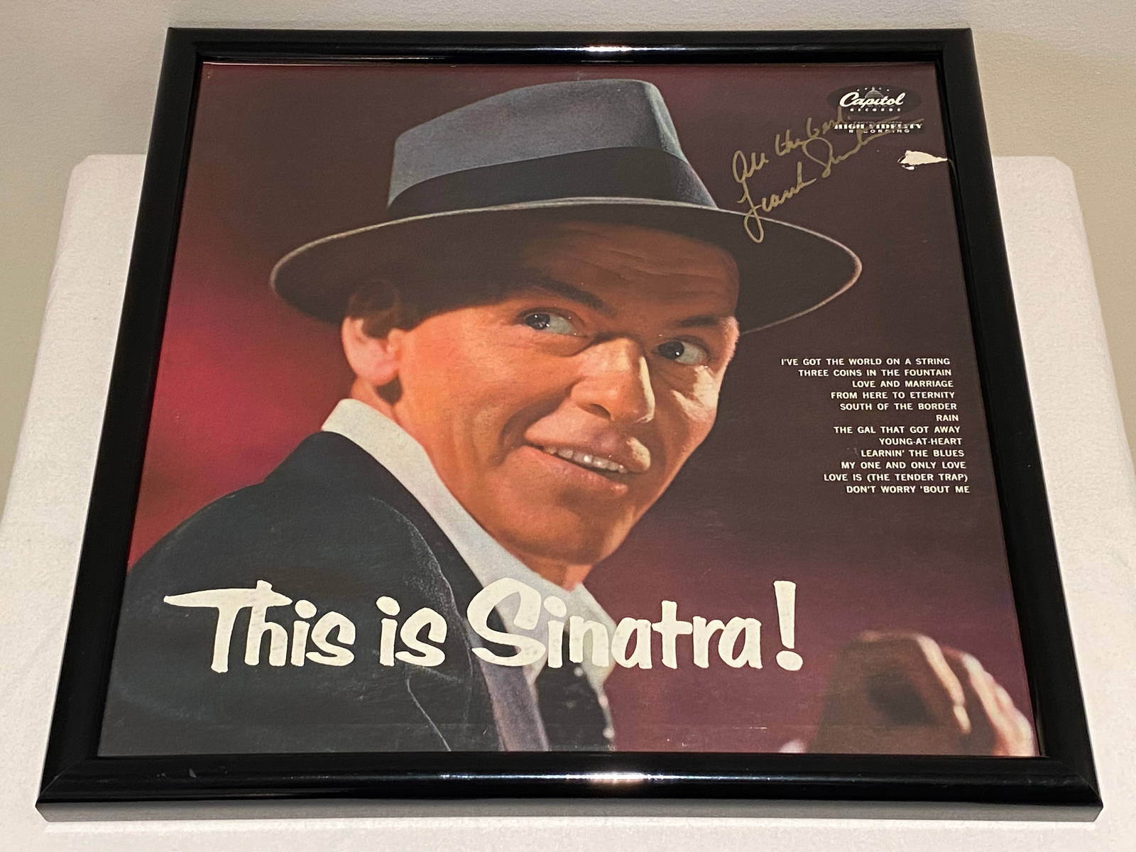 Certified Frank Sinatra Signed "this Is Sinatra" Album Cover Auction