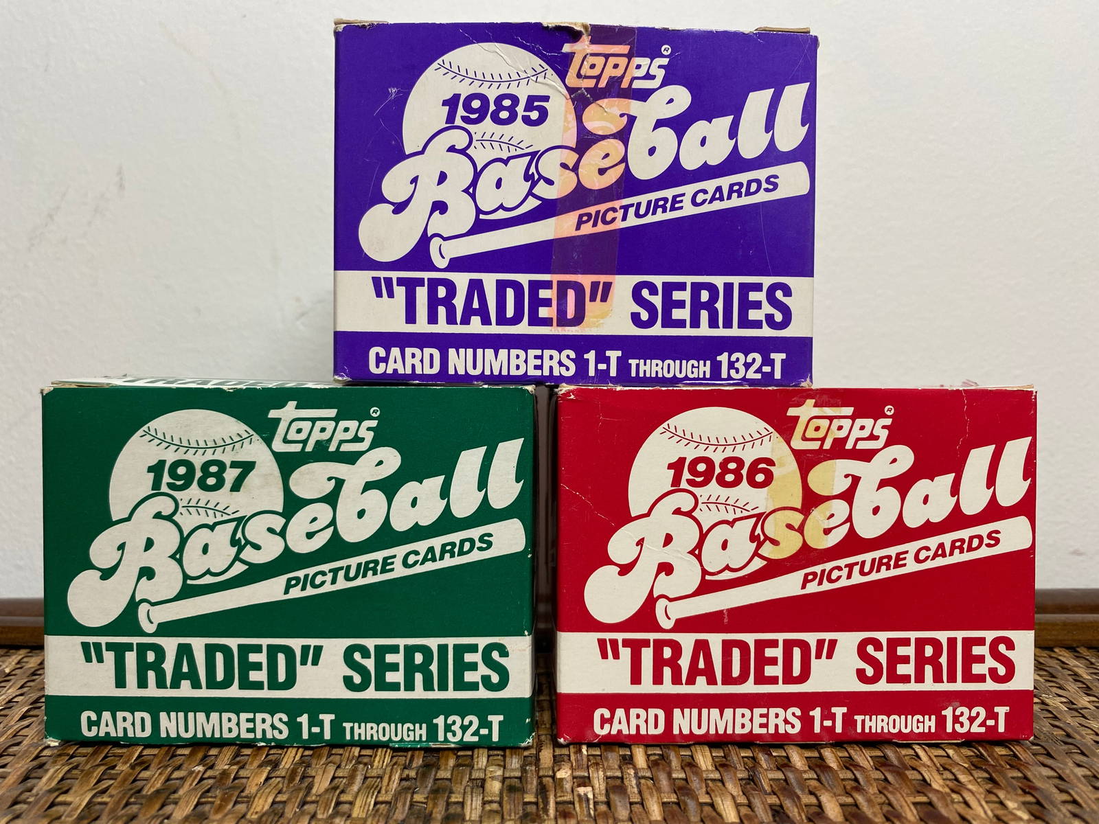 Topps 1985, 1986 And 1987 "traded" Series Baseball Cards (3 Pieces) Auction
