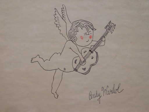 Andy Warhol Cherub With Guitar