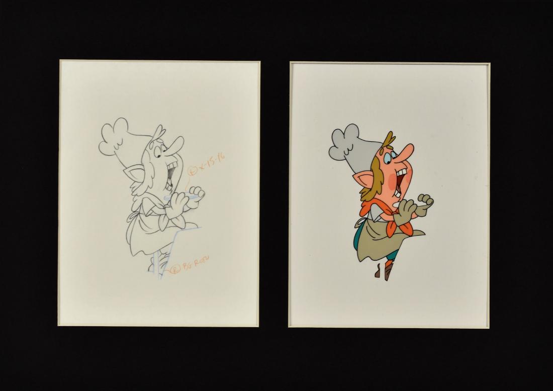 Keebler Elves Production Cel and Drawing featured in a