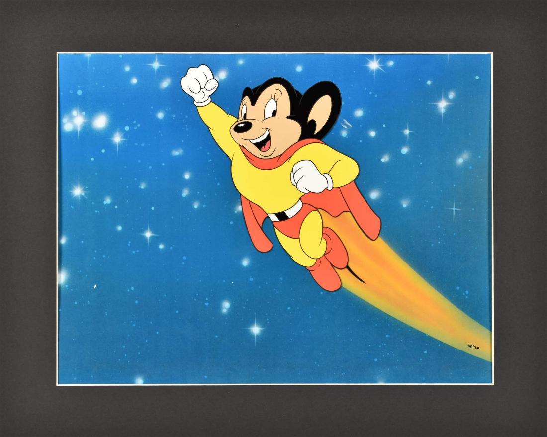 Terrytoons -Mighty Mouse - L.E. Hand-Painted Cel Matted