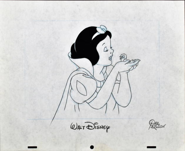 Snow White Signed By Disney Animator Paul Carlson