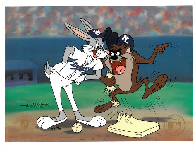 Dodgers -Taz Ripped-Hand-Painted Cel -Signed - Jun 19, 2022 | Classic ...