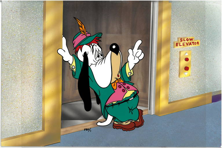 Droopy- Going Up? Hand-Painted Protopye Cel with Hand-Painted ...