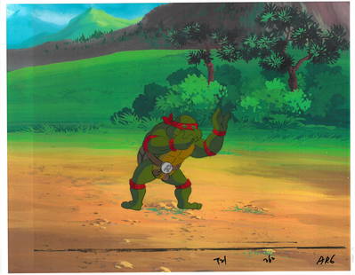 Raphael & April Of (tmnt) Turtles Original Production Cel Mws Seal