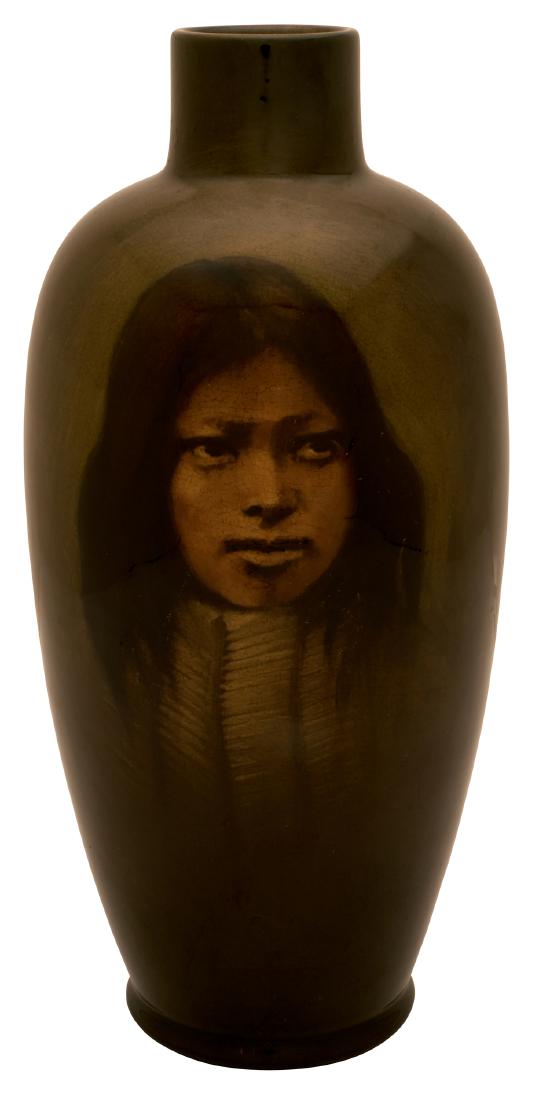 O.G. Reed for Rookwood Pottery Buffalo Hunter Shoshone