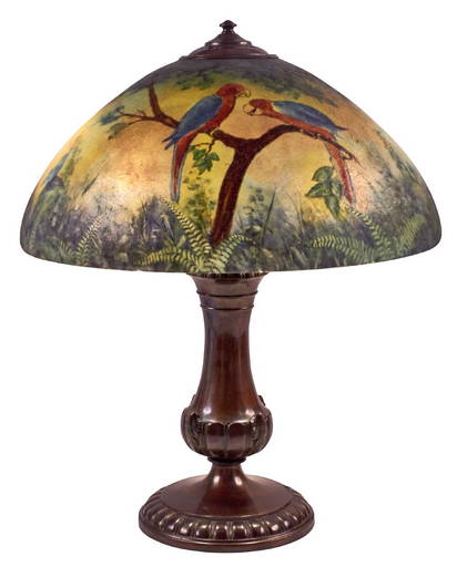 Classique Lamp Co. Reverse Painted Lamp