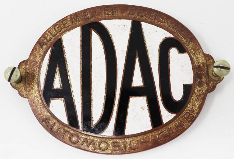 Adac Badge 'allgemeiner Deutscher Automobil Club' From