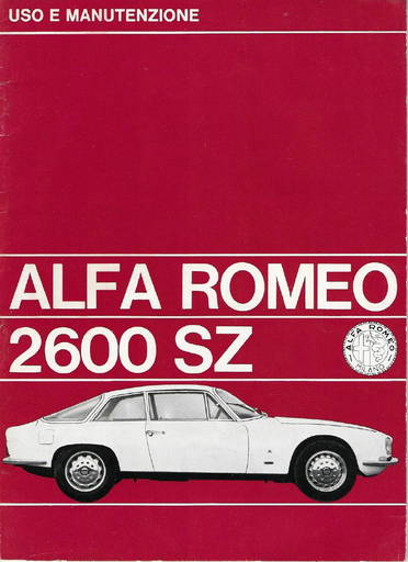 Alfa Romeo Operating Instructions 2600 Sz