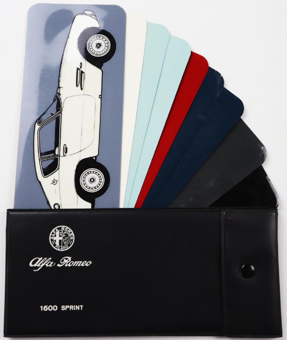 Alfa Romeo Color Chart Type 1600 Sprint With 9 Color