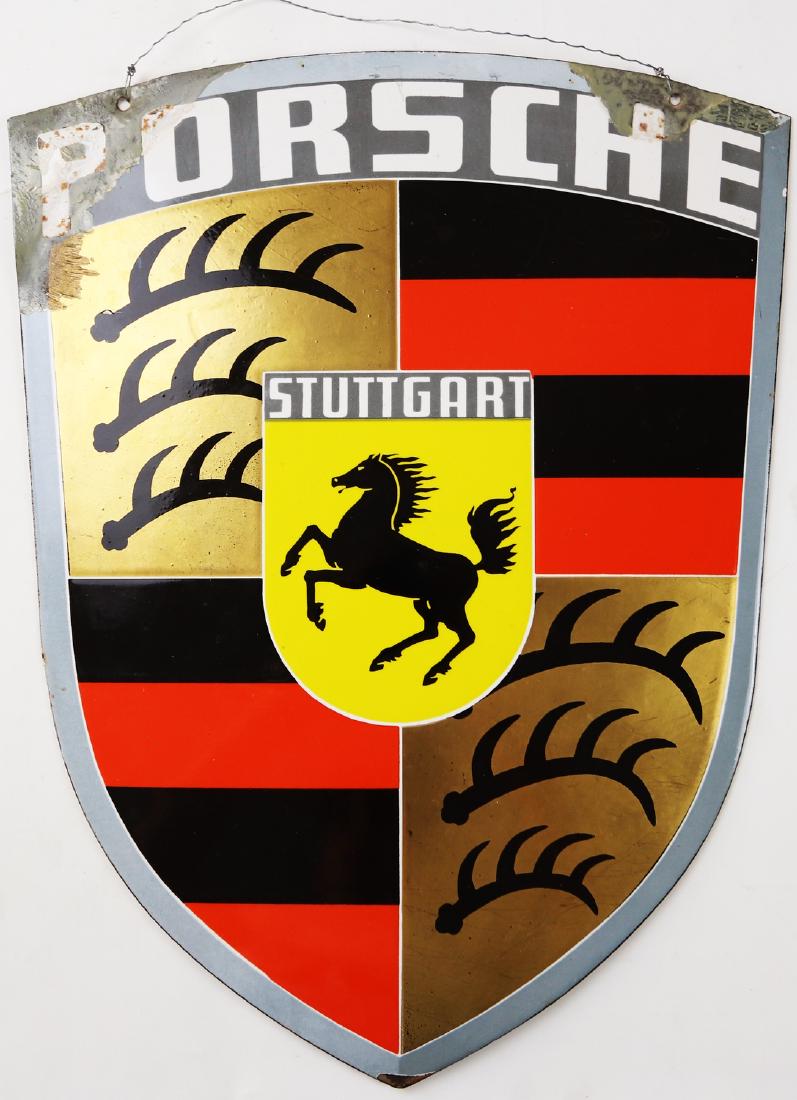 Porsche Enamel Sign From The 50s / 60s