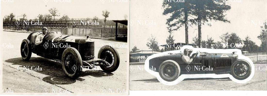 Alfa Romeo 2 Original B/w Press Photos Antonio Ascari