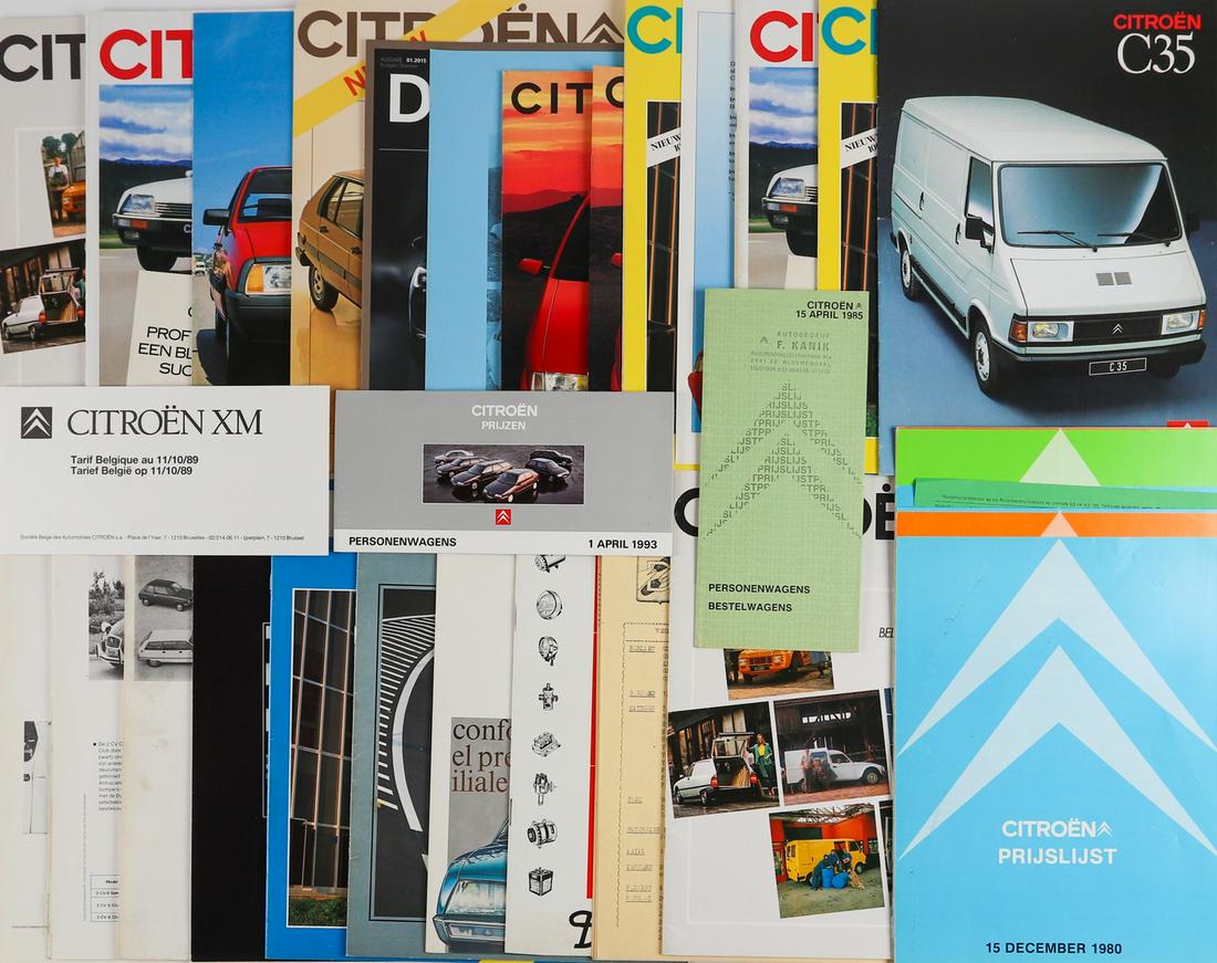 Citroen 30 Brochures, Flyers, Price Lists, Etc.