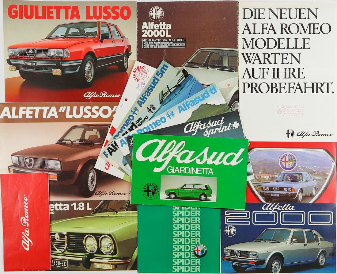 Alfa Romeo 15 Sales Brochures From The 70s