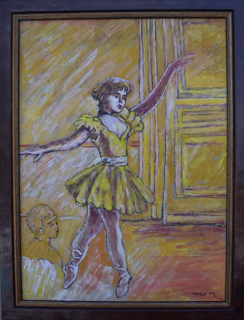 Signed Pal Fried Ballerina Painting 1893-1976