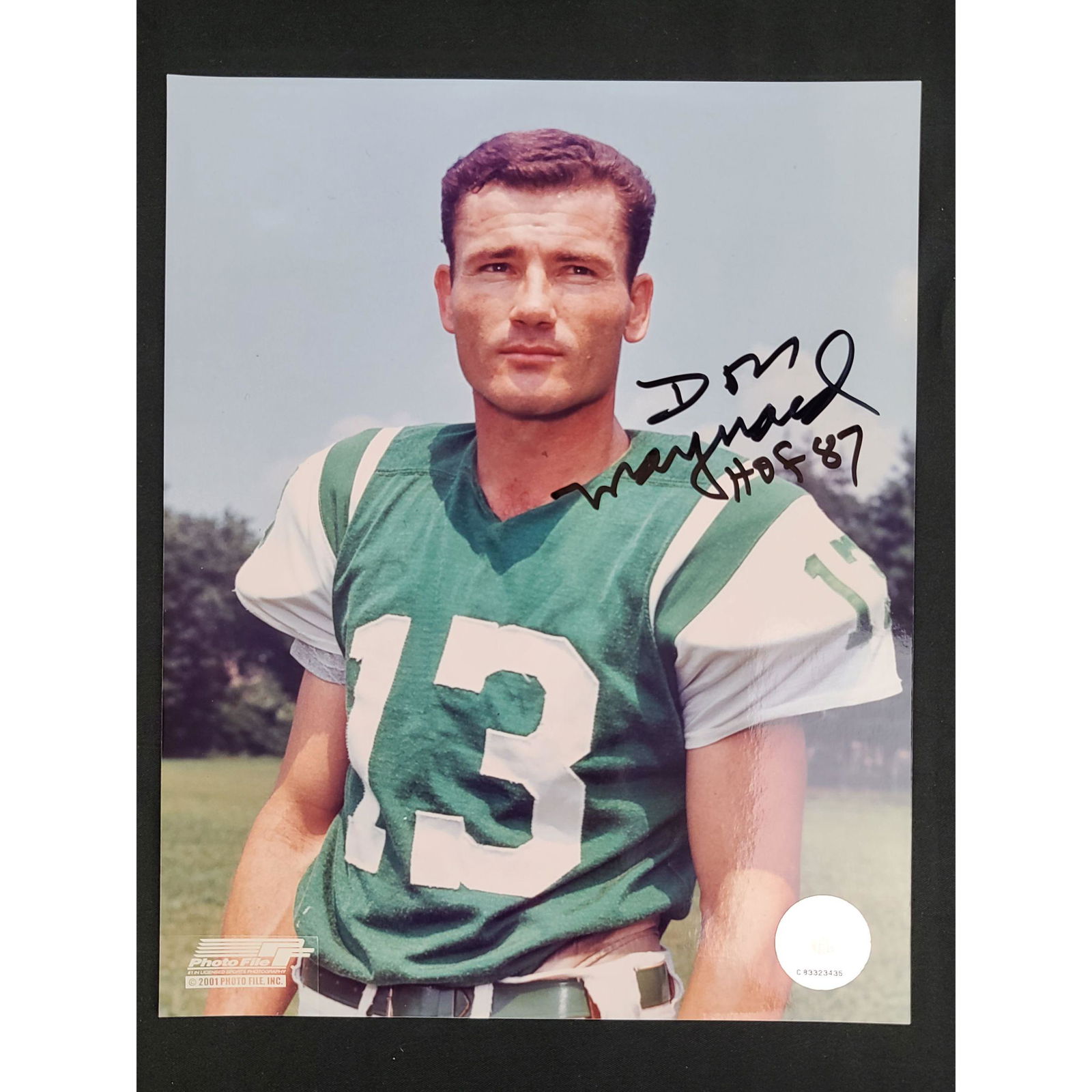 DON MAYNARD NY JETS #13 AUTOGRAPH PHOTO - Jun 20, 2020 | Rbfinearts in FL