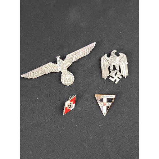 4 Vintage German Nazi Pins Wwii Era