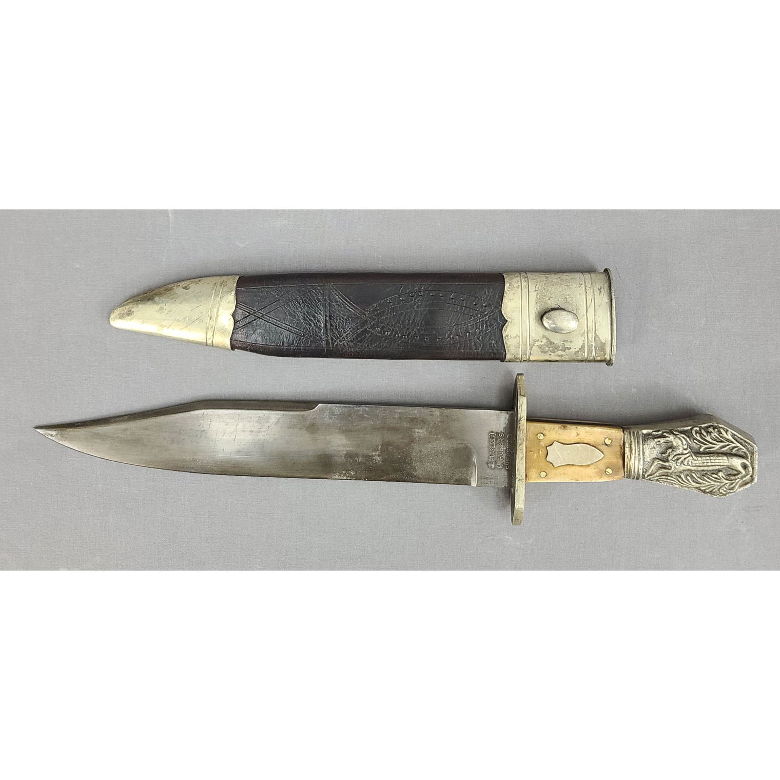 J. English & Hubers Bowie Knife, Hallmarked