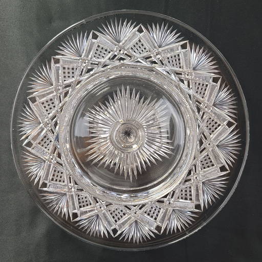 Abp Cut Glass Pairpoint Baltic Cheese / Cracker Tray