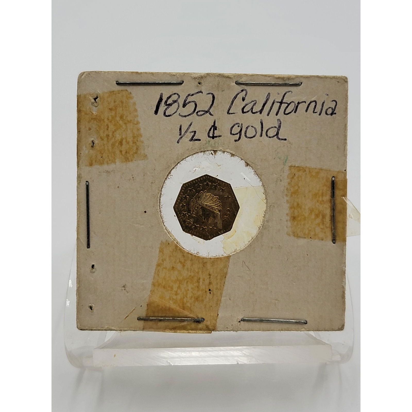 1852 California 1/2 Cent Fractional Gold Coin