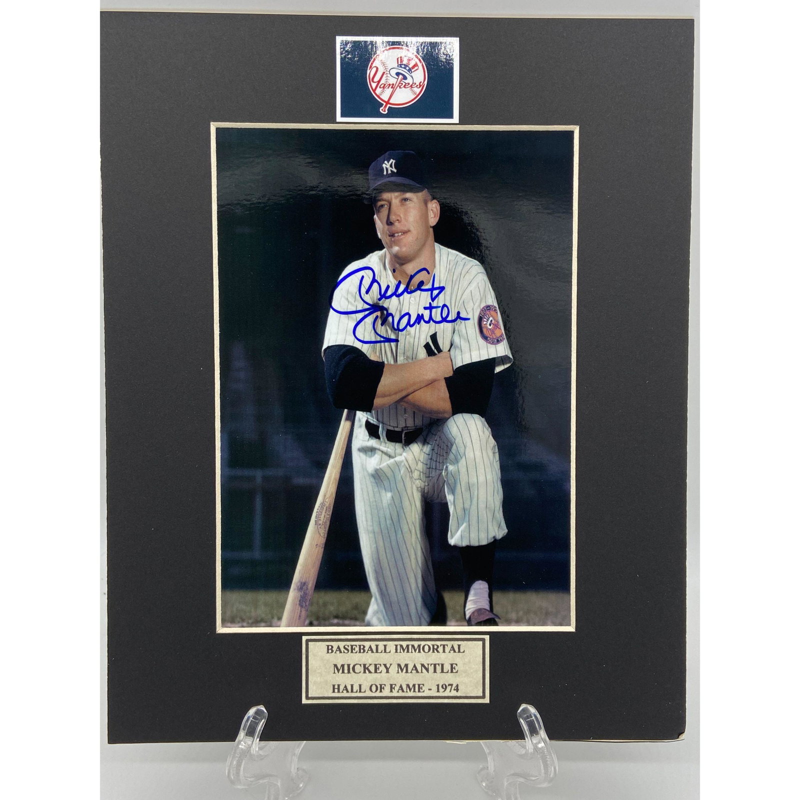 New York Yankees Mickey Mantle Signed Photo W/ Coa
