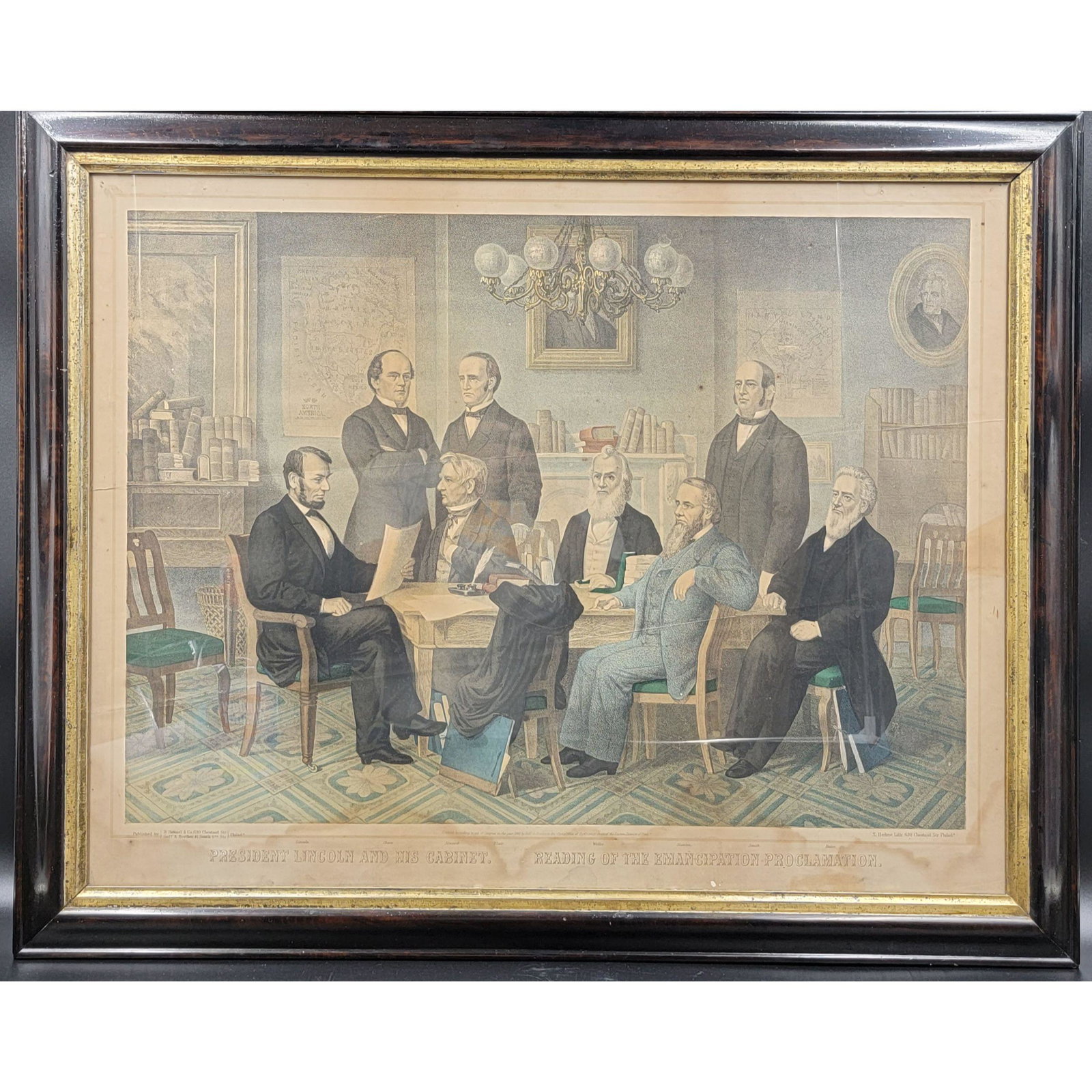 EMANCIPATION Herline Edward President Lincoln & Cabinet | Barnebys