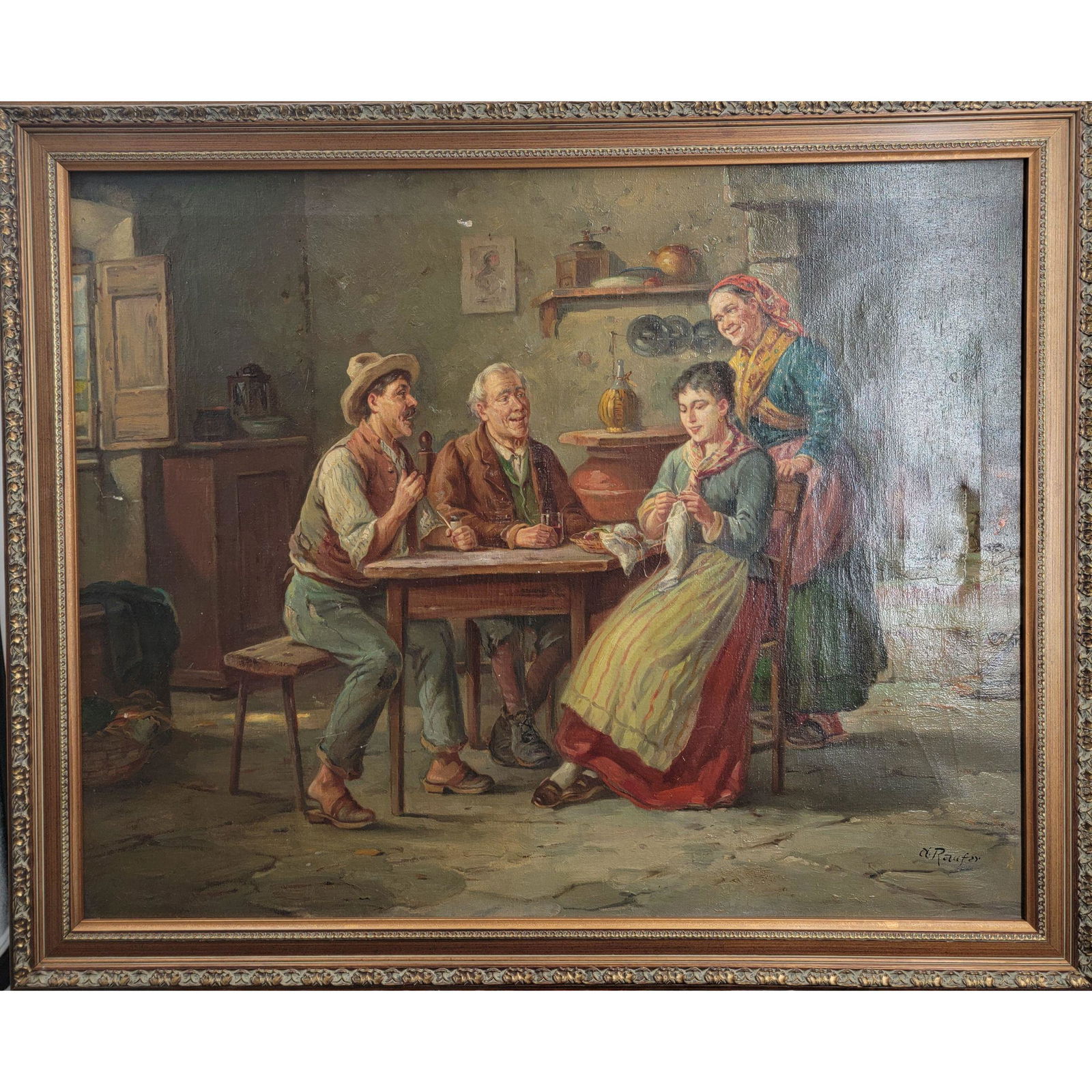 Adolph Raufer 1794-1856 Interior Painting Signed | Barnebys