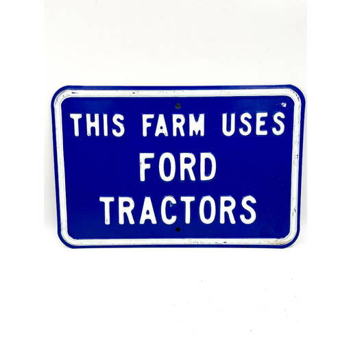 Original Ford Farm Tractor Porcelain Sign