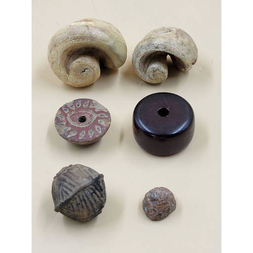 Grouping Of Antique & Ancient Artifact & Buttons , 2 Possible Mace ...