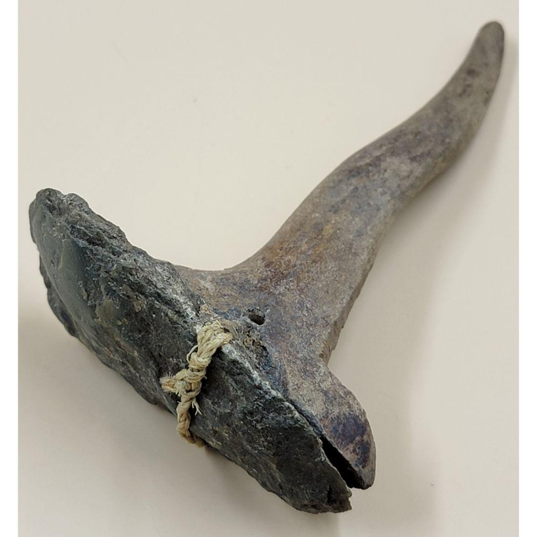 An Antique Inuit Tool With A Jade Blade, Prehistoric Artifact