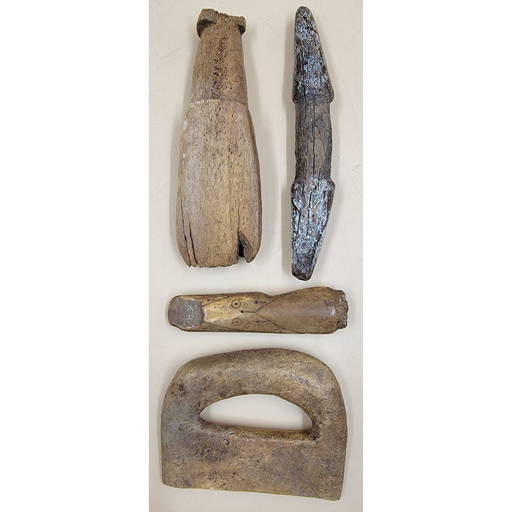 Lot Of 4 Antique Inuit / Alaskan Tools / Implements Early Pre Contact