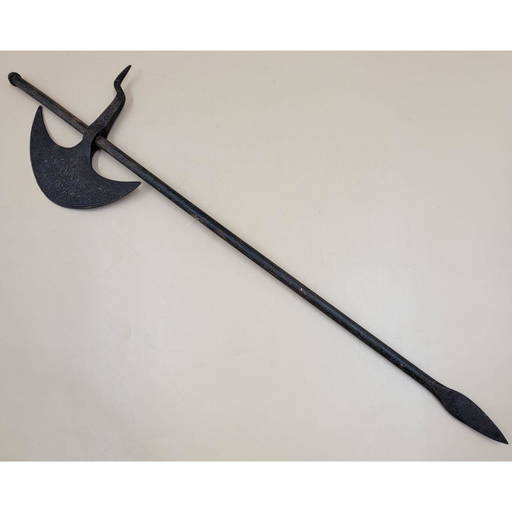 Early Antique Halberd With Engravings Handforged