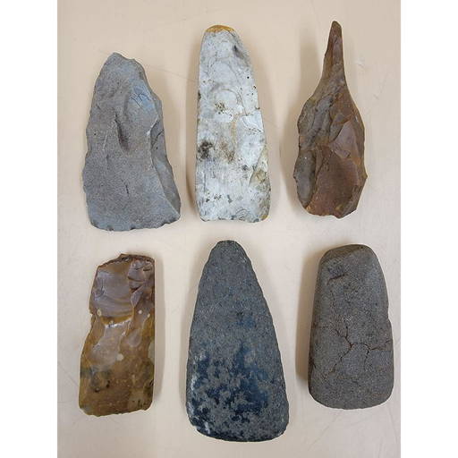 Artifact, Neolithic Stone Axes Lot Of 6 Pieces