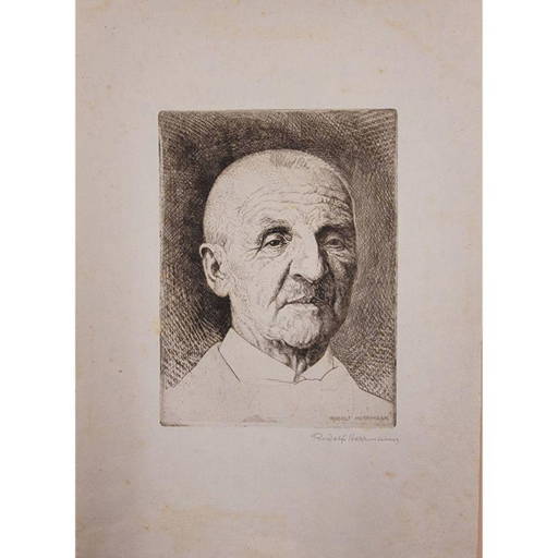 German Rudolf Herrmann (1879 1964) Pencil Signed Etching