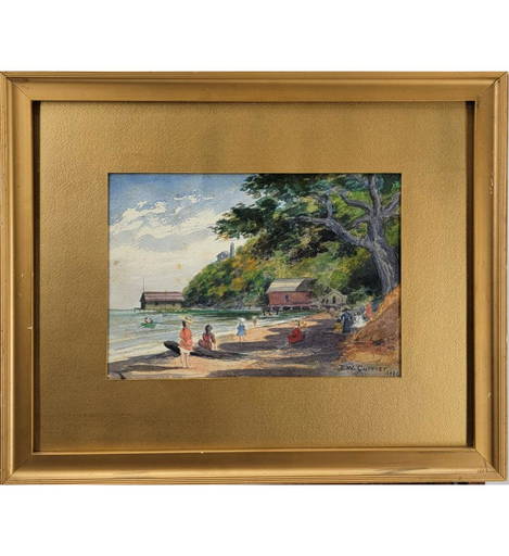 American California, Ohio Edward Wilson Currier 1857 1918 Watercolor ...