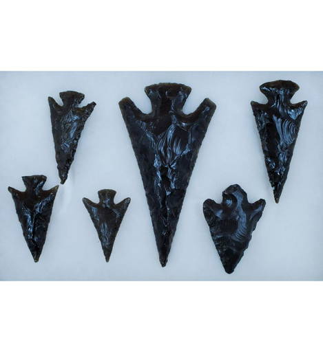 Lot of 6 Native American Obsidian Arrowheads (#0267) on Dec 10, 2022 ...