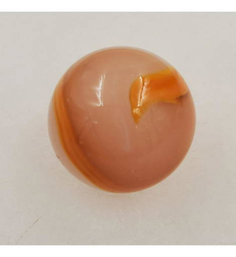 Marbles: Tri-Color Ace Corkscrew, Orange & Opaque White 24.5mm (#0163 ...