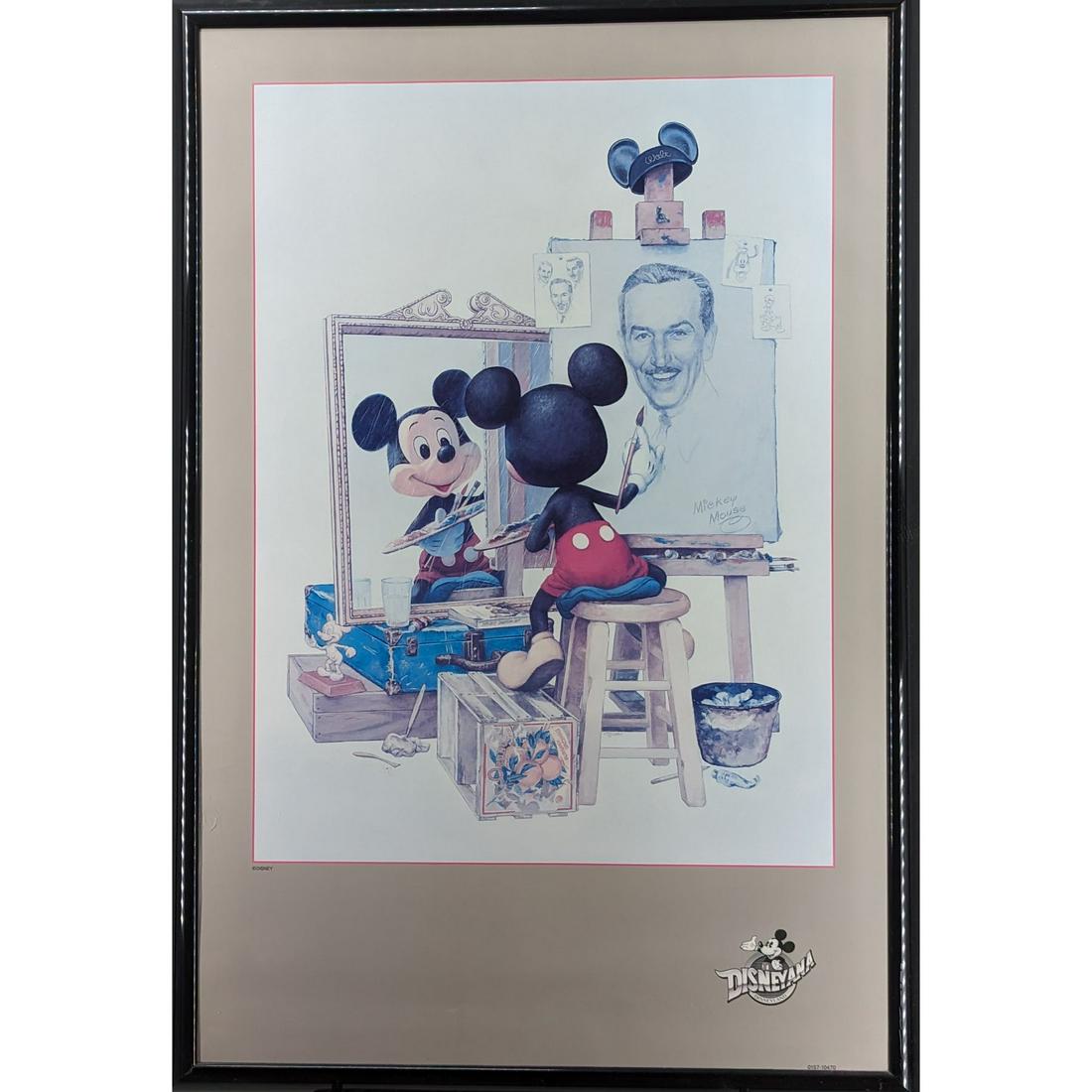 Vintage Disneyana Convention "walt Disney Self Portrait" Poster