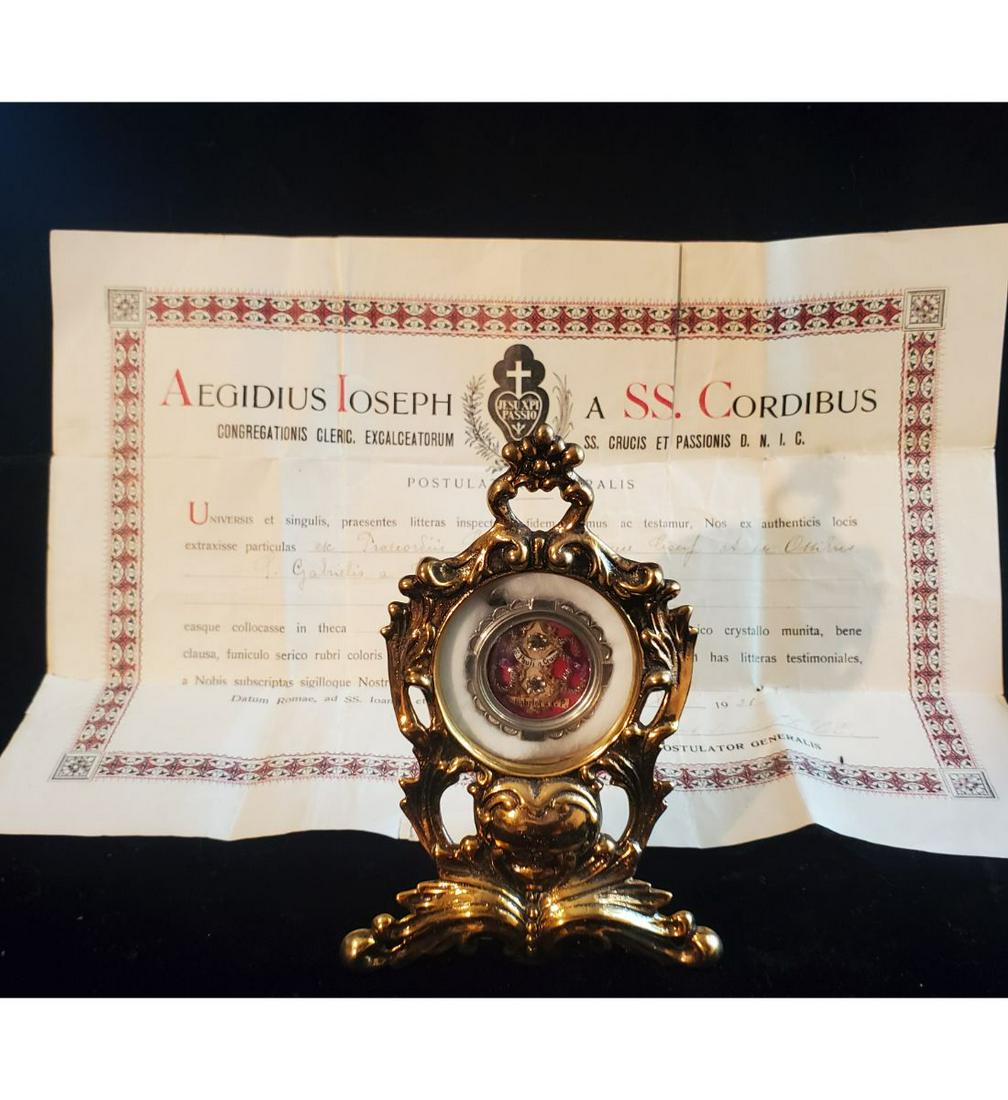 Wonderful 1st Class Relics Of Two Great Passionist Saints With ...