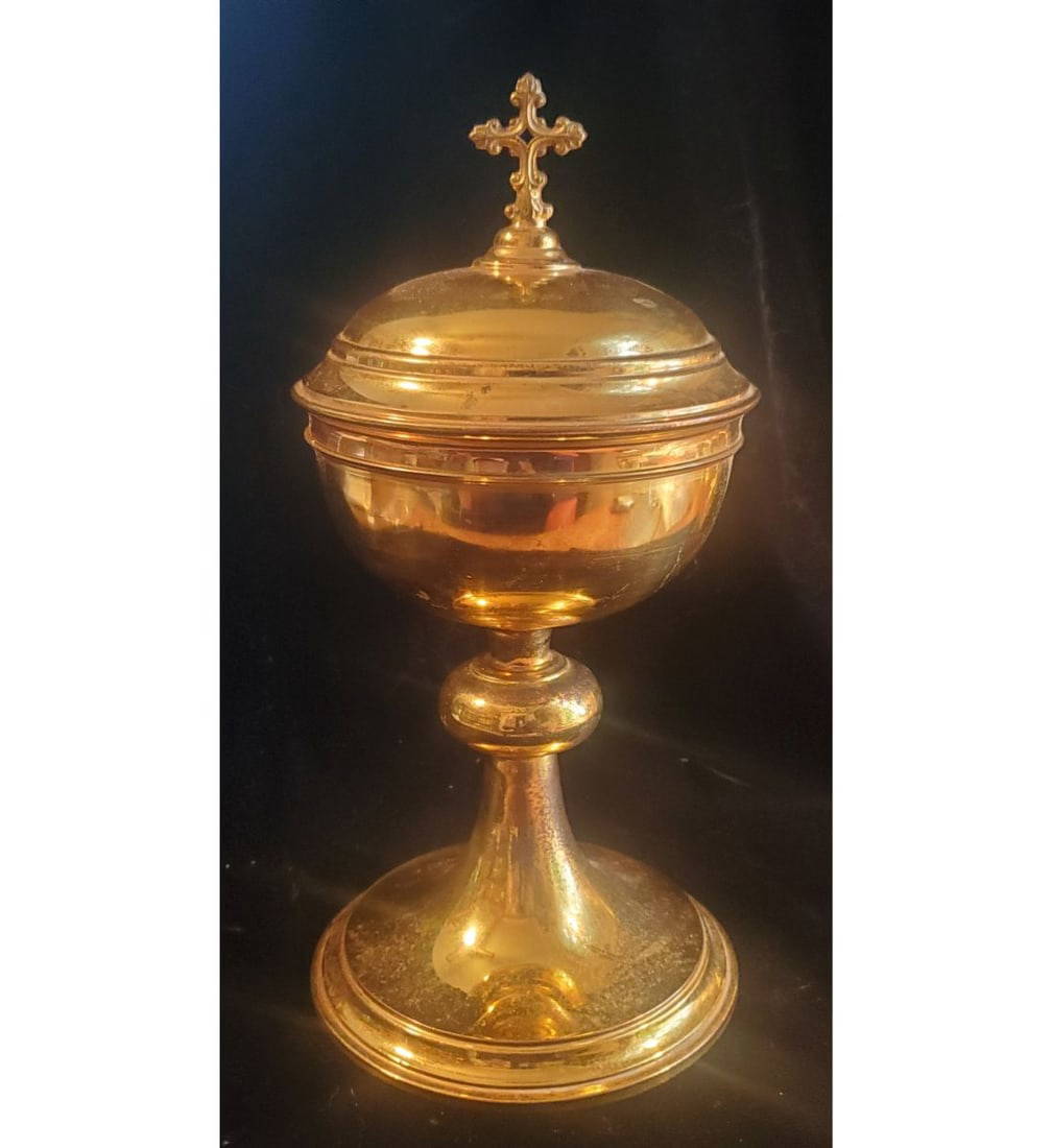A Very Large Sterling Silver Cup French Ciborium Circa 1950 Auction