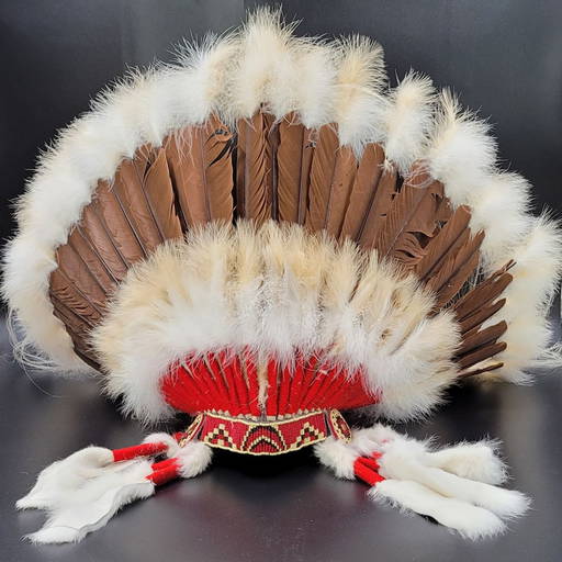 Native American Beaded And Feathered Headdress