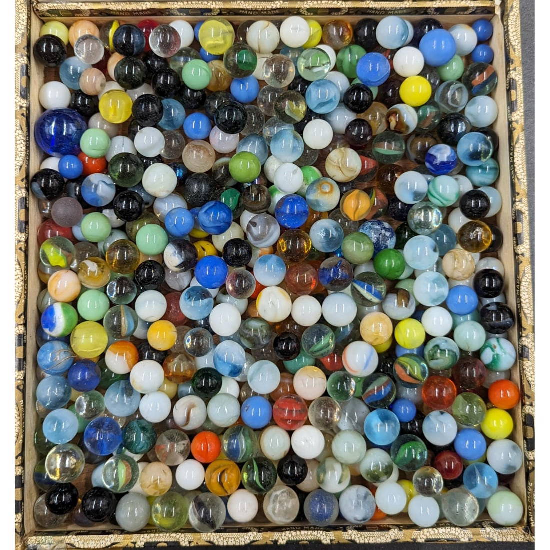 A Large Collection Of Vintage Glass Marbles Auction