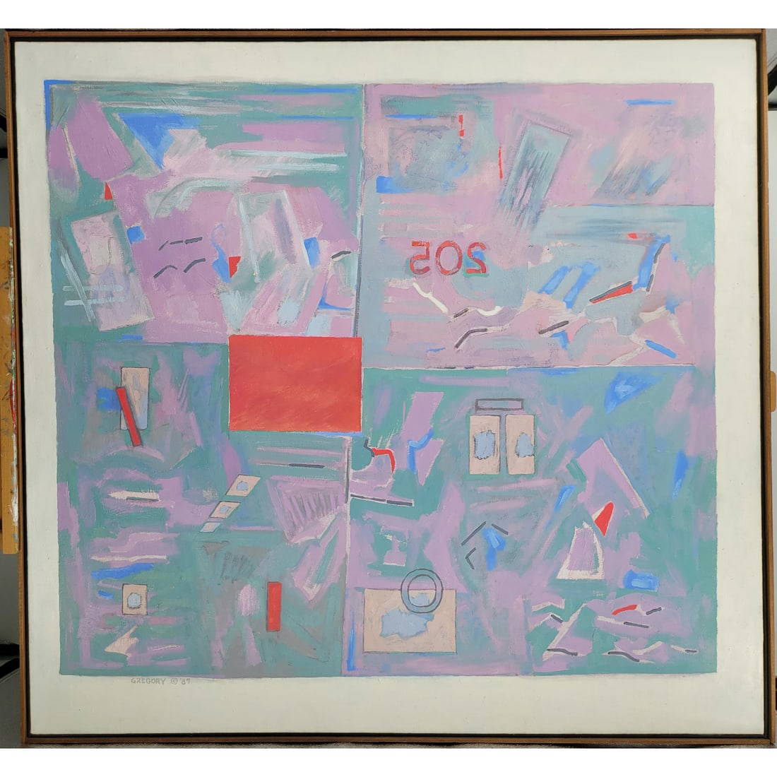 New York / Florida Artist Bruce Gregory 1917-2002 Abstract Painting ...