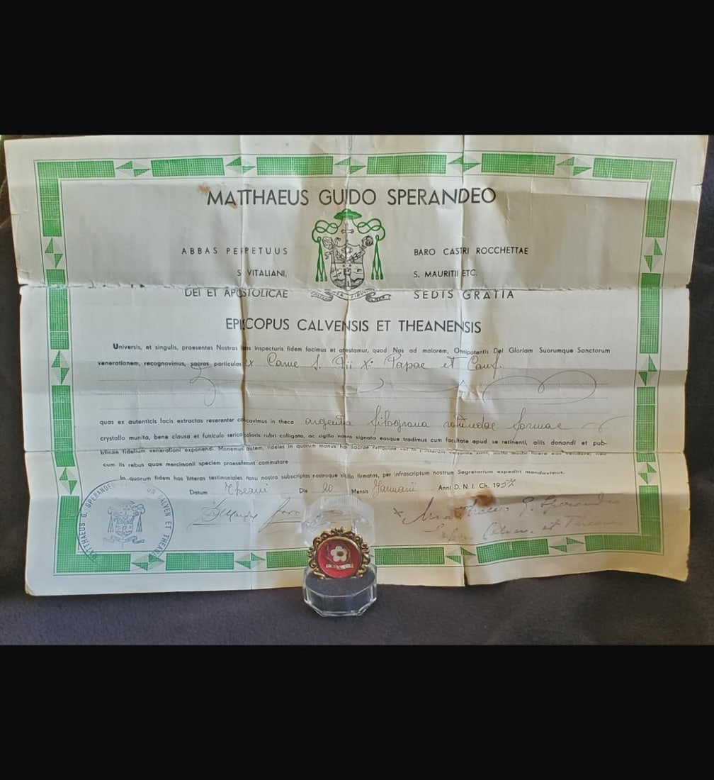 1st Class Relic (ex. Carne, Skin) Of Saint Pope Pius X With ...