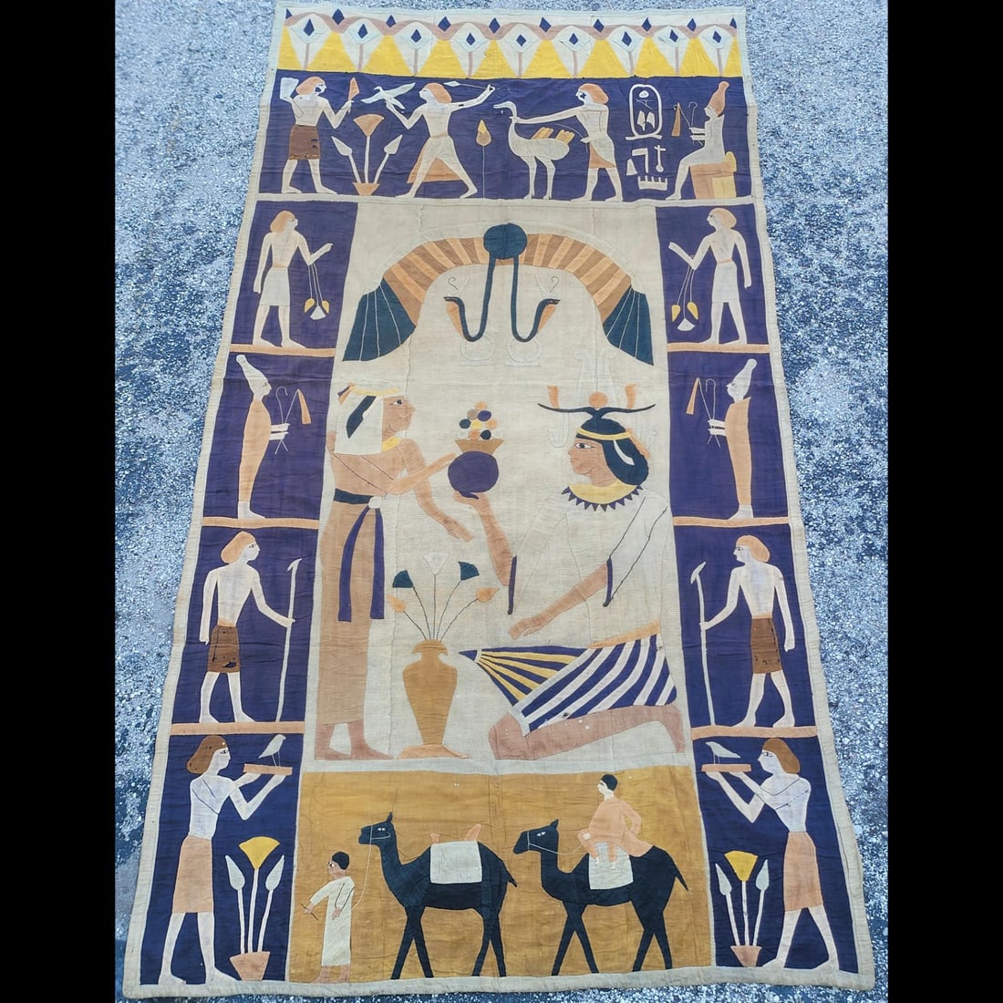 Large Antique Egyptian Funeral Shroud Auction