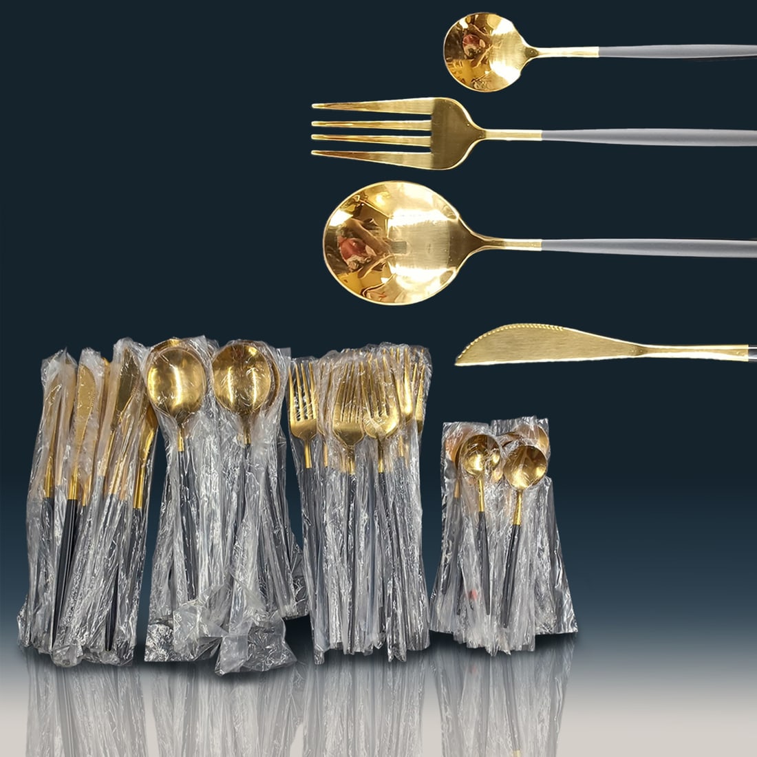 71-piece Lot Of Chinese Stainless Steel Flatware Auction