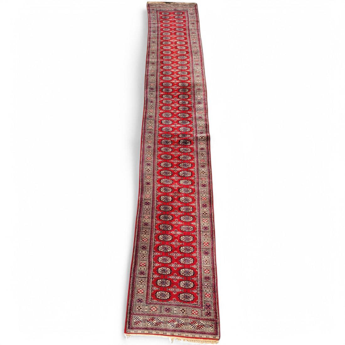 Vintage Hand Made Pakistani Bokhara Rug Runner Auction
